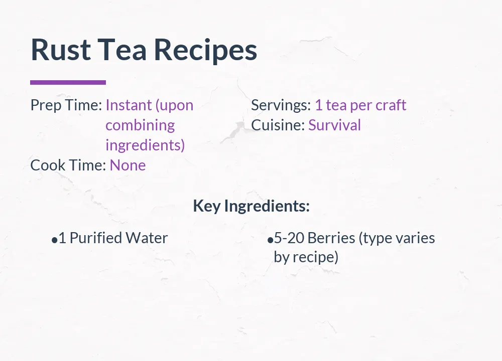 Rust Tea Recipes